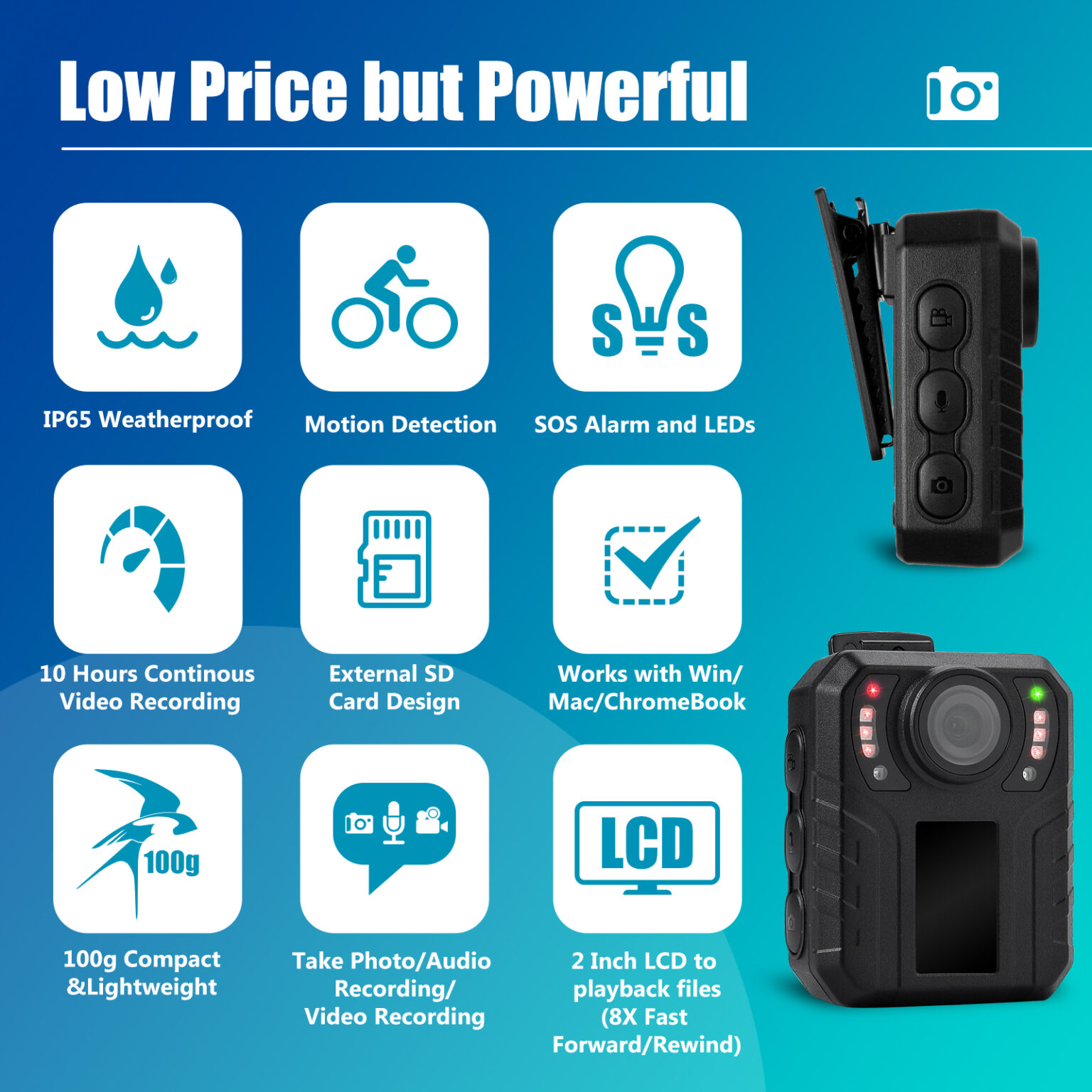 Mini Body Camera | Smart Size Light Weight | Comfortable to Wear